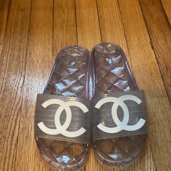 CHANEL | Shoes | Chanel Clear Slides | Poshmark